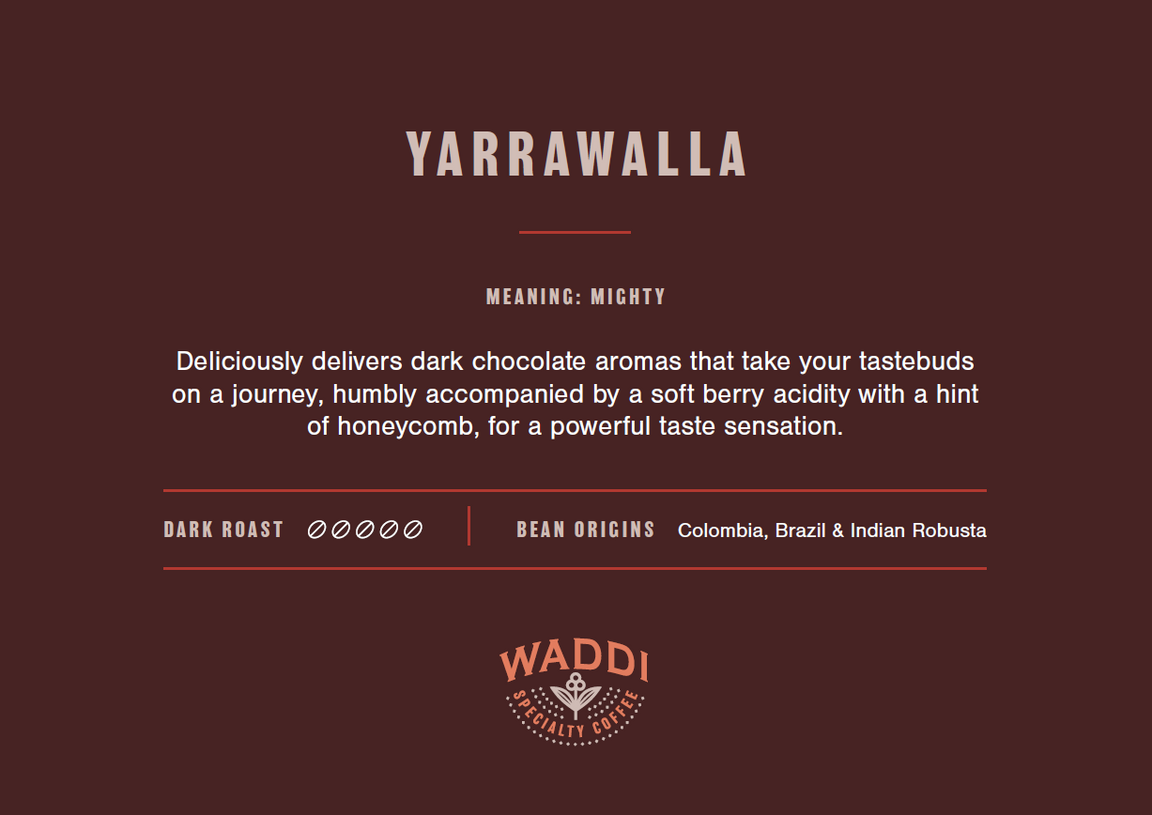 Waddi Specialty Coffee Beans Bribane Collections